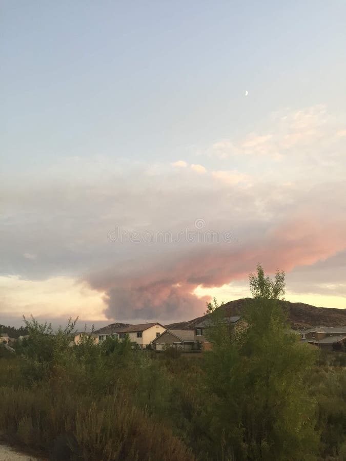 Smokey Sky stock photo. Image of california, cloud, smiley - 189839588