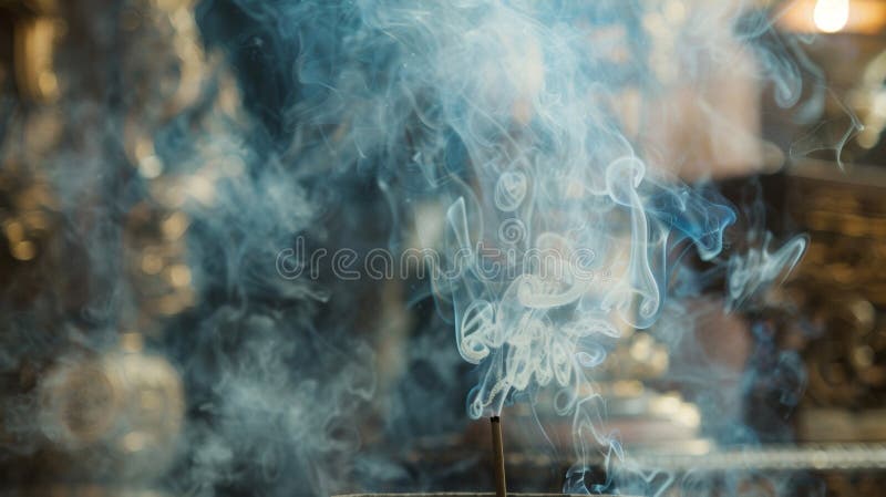 A Cloud of Smoke from Incense Coils Enveloping the Altar Cloaking it in ...