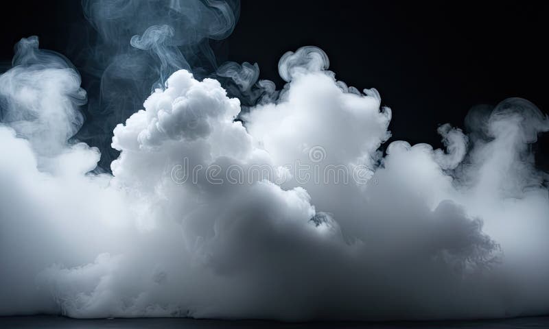 A Cloud of Smoke is Seen in the Image, with the Smoke Rising Up into ...