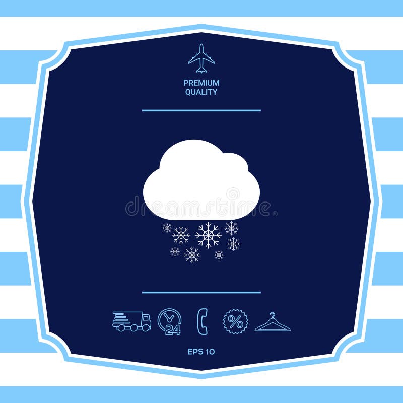 Cloud Snow Icon. Graphic Elements for Your Design Stock Vector ...