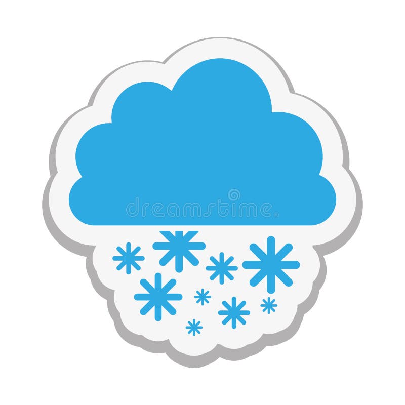 Cloud with snow icon image stock vector. Illustration of slope - 79434815