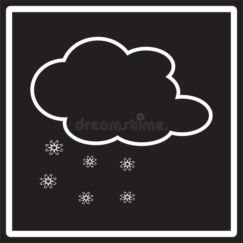Cloud snow Icon stock vector. Illustration of weather - 79839473