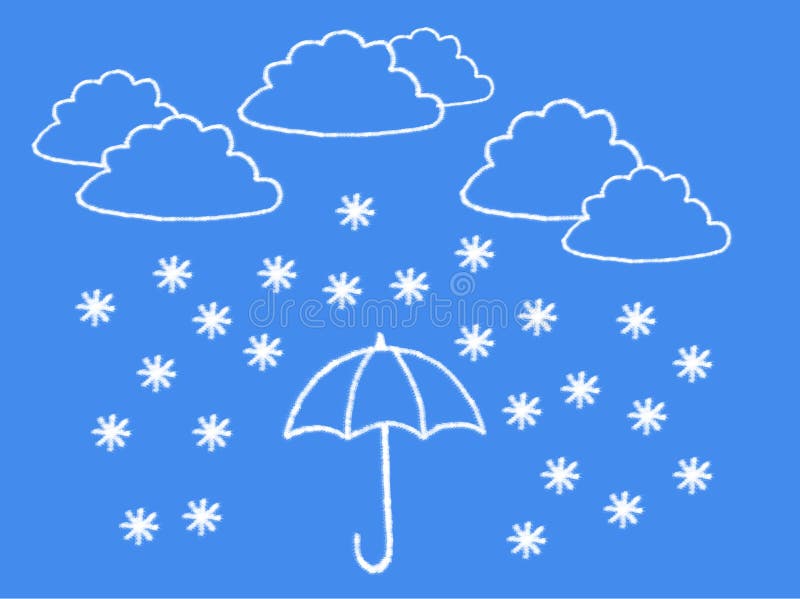 Cloud with Snow Cloud Shape Stock Illustration - Illustration of ...