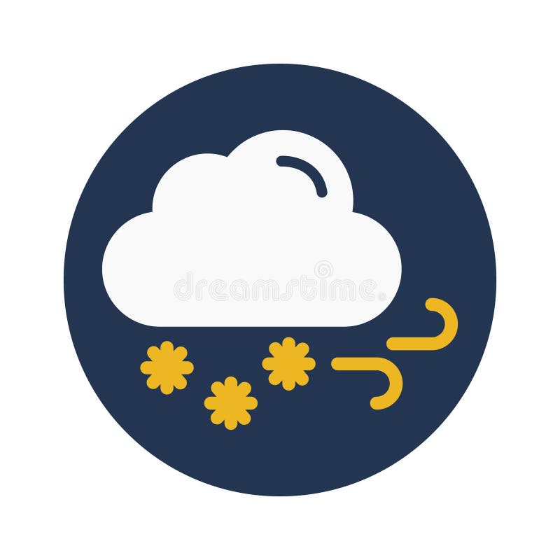 Cloud, Snow, Wind, Winter Fully Editable Vector Icon Stock Vector ...