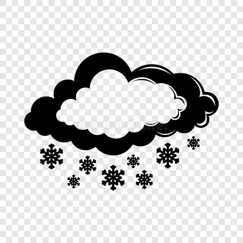 Cloud Snowflake Icon, Simple Black Style Stock Vector - Illustration of ...