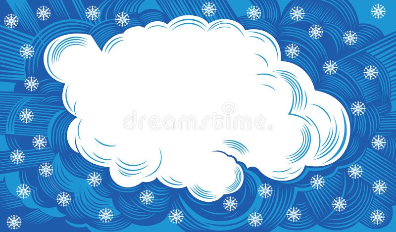 Cloud with snowflakes stock vector. Illustration of nature - 11991502