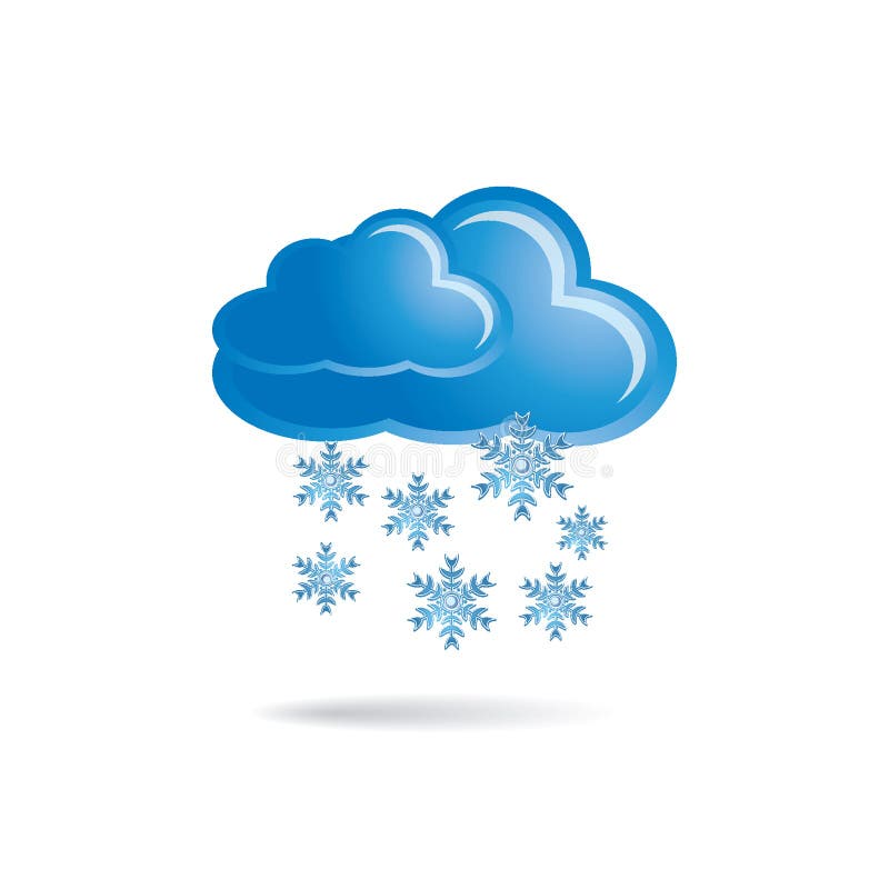 Cloud and snowflakes stock vector. Illustration of computer - 16877825