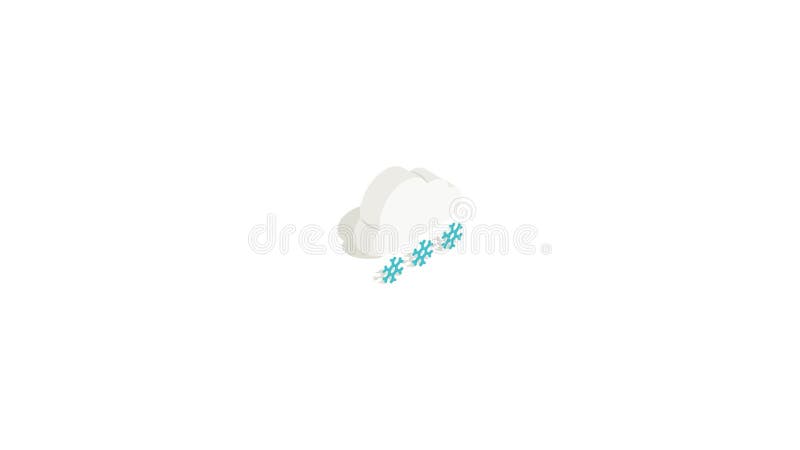 Cloud and Snowflakes Icon Animation Stock Footage - Video of happy ...