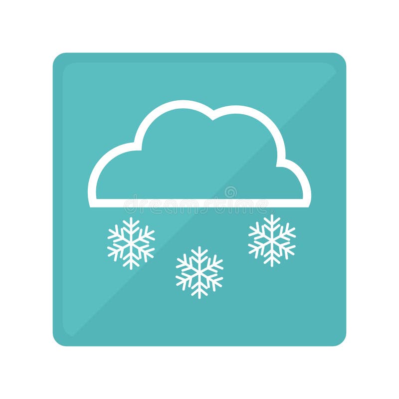 Cloud and snowflakes icon stock vector. Illustration of freedom - 82590299