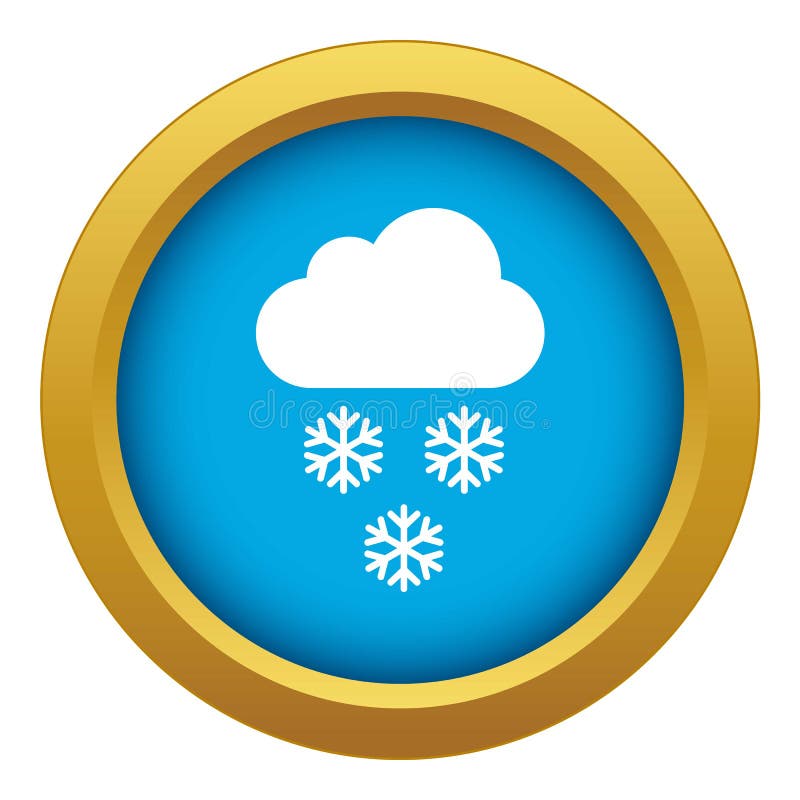 Cloud and Snowflakes Icon Blue Vector Isolated Stock Vector ...