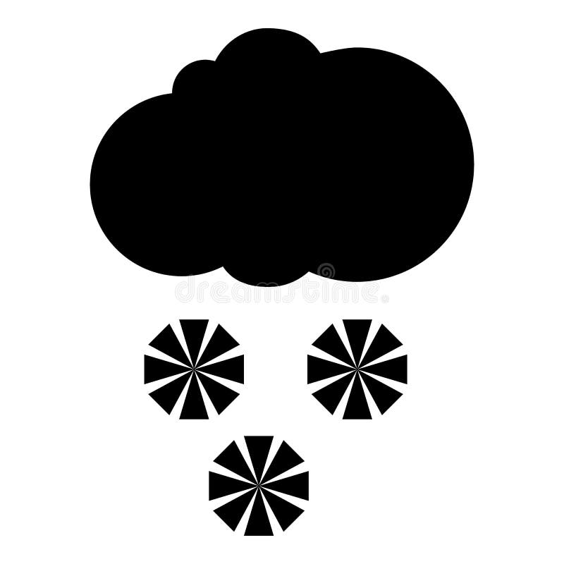 Cloud with Snowflakes Icon, Simple Style Stock Vector - Illustration of ...