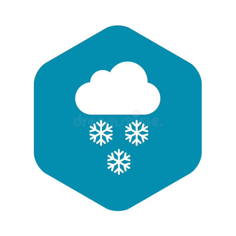 Cloud and Snowflakes Icon, Simple Style Stock Vector - Illustration of ...
