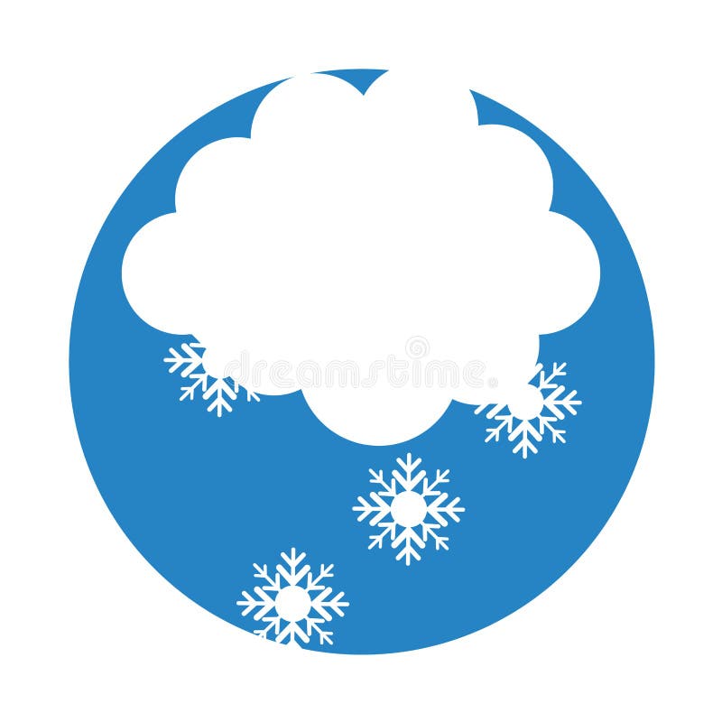 Cloud with snowflakes icon stock vector. Illustration of storm - 93936549