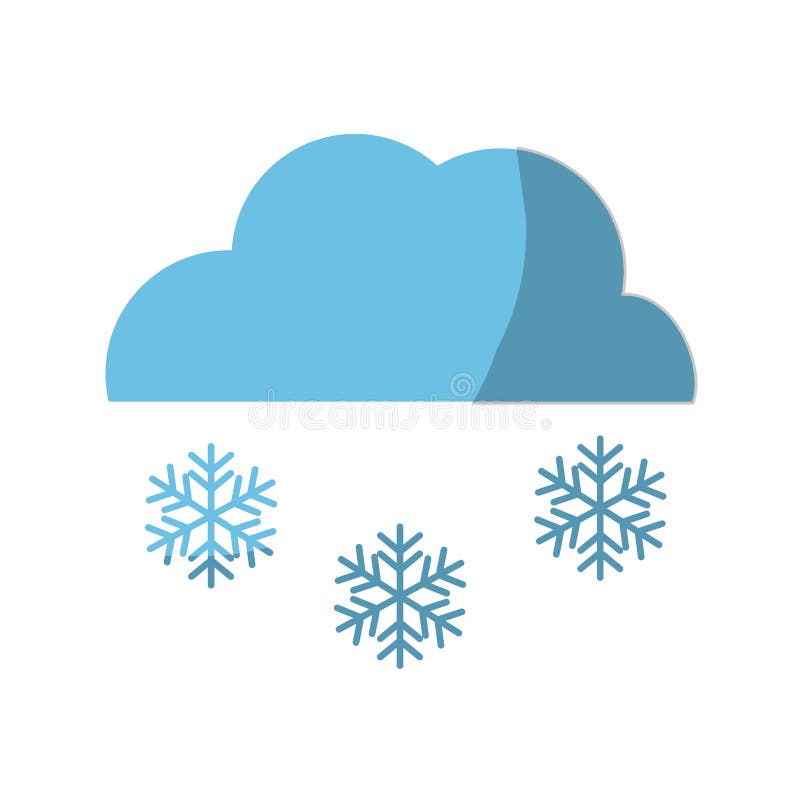 Cloud and snowflakes icon stock vector. Illustration of graphic - 82589182