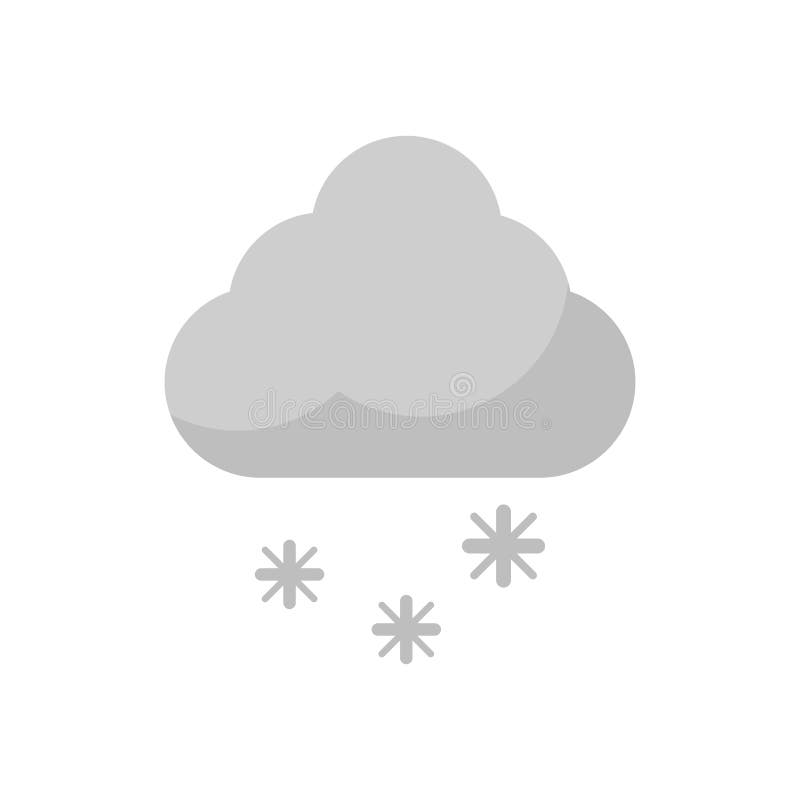 Cloud and Snowflakes Icon Set Color Hexahedron Stock Vector ...