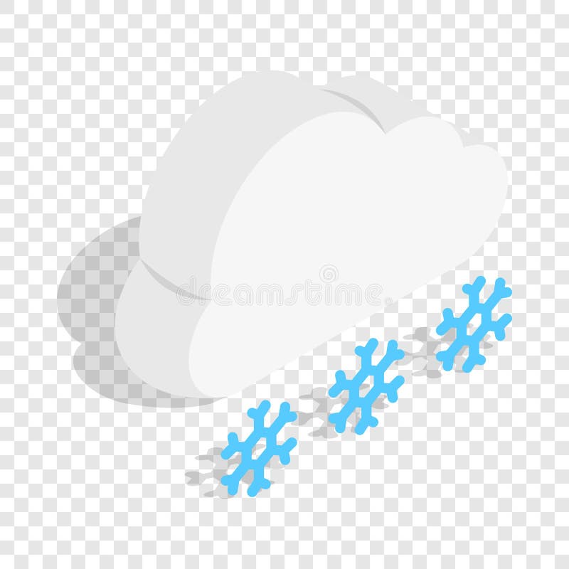 Cloud and Snowflakes Isometric Icon Stock Vector - Illustration of ...