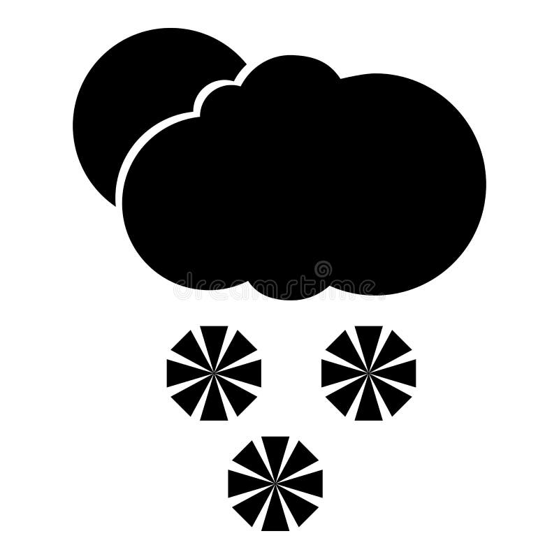 Cloud with Snowflakes and Sun Icon, Simple Style Stock Vector ...