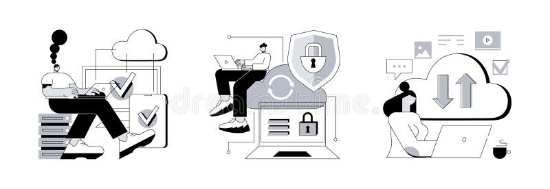 Cloud Software Abstract Concept Vector Illustrations. Stock Vector ...