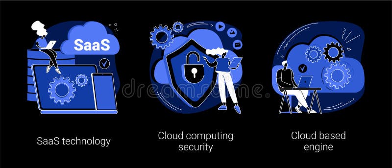 Cloud Software Abstract Concept Vector Illustrations. Stock Vector - Illustration of browser ...