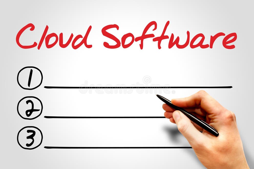 Cloud Software stock photo. Image of site, send, list - 205983506