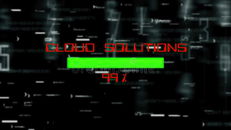 Cloud Solutions Progress Bar on Digital Background Stock Illustration - Illustration of access ...