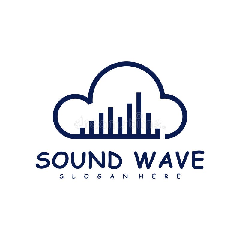 Cloud with Sound Wave Logo Design Concept Vector. Sound Wave Illustration Design Stock Vector ...