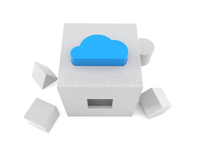 Cloud space concept stock illustration. Illustration of data - 103516306