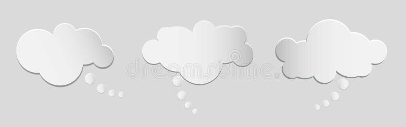 Cloud Speech Bubbles Collection. Vector Stock Illustration ...