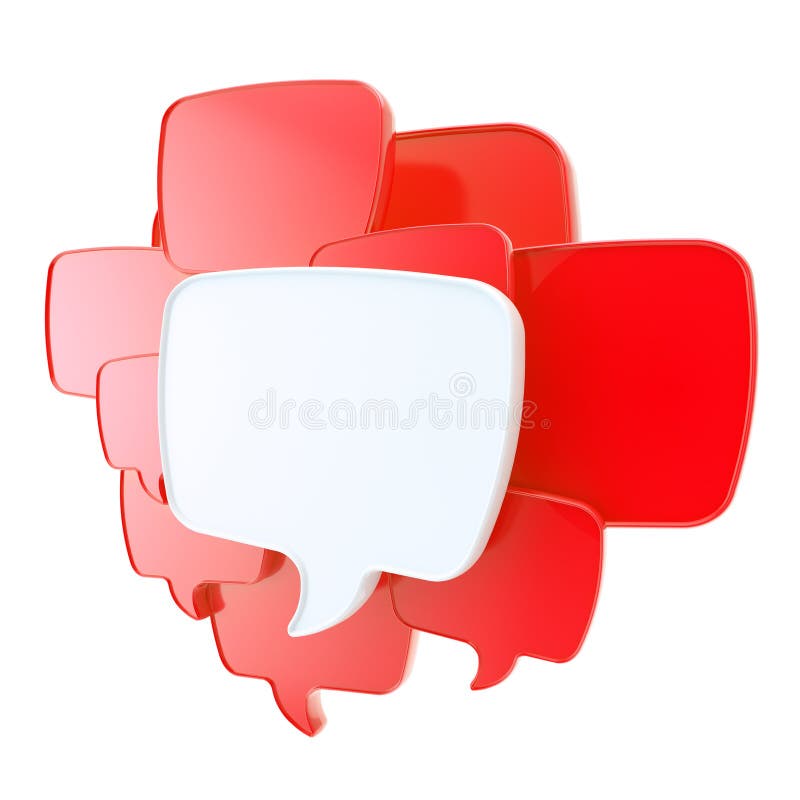 Cloud of Speech Text Bubbles As Copyspace Plate Stock Illustration ...