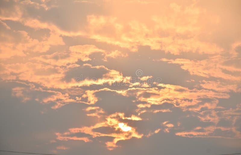 Cloud Spreading on Twilight Sunset Sky in Evening Stock Photo - Image of beauty, fluffy: 311181502