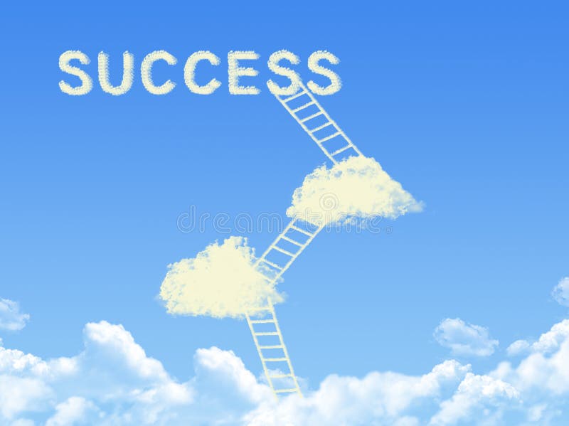 Cloud Stair, the Way To Success Stock Illustration - Illustration of ...