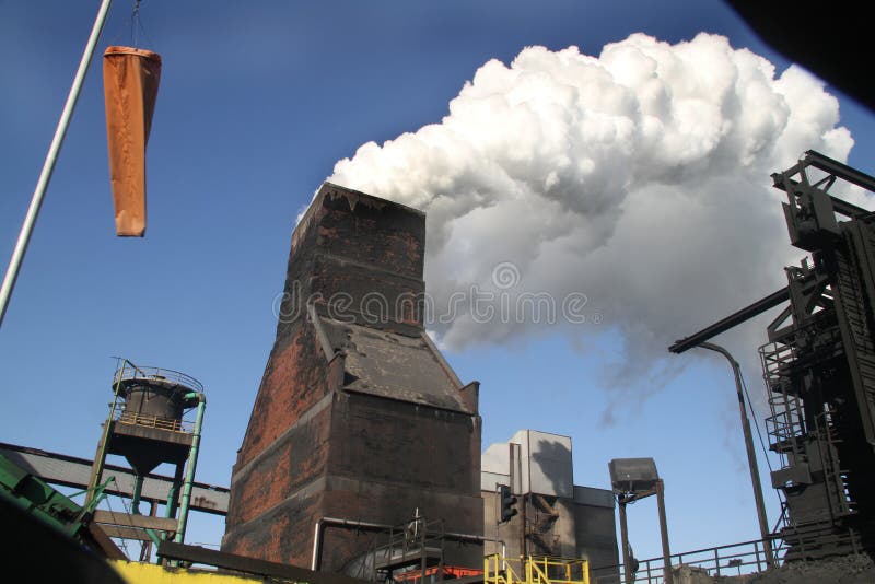 Cloud of Steam from Coke Oven Quenching Station. Stock Image - Image of ...