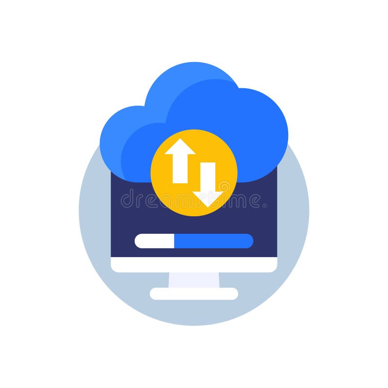 Cloud Storage for a Backup Vector Icon Stock Vector - Illustration of ...