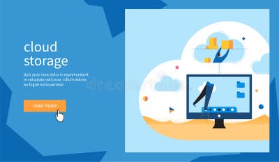 Cloud storage banner stock vector. Illustration of network - 168795957