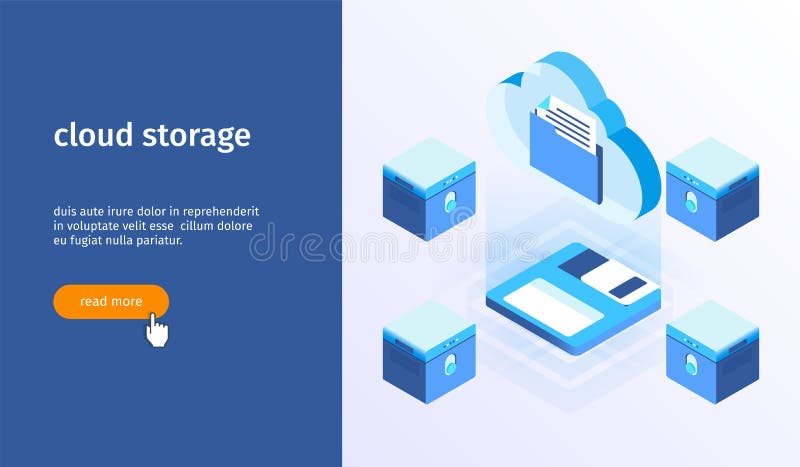 Cloud storage banner 05 stock vector. Illustration of service - 156887245