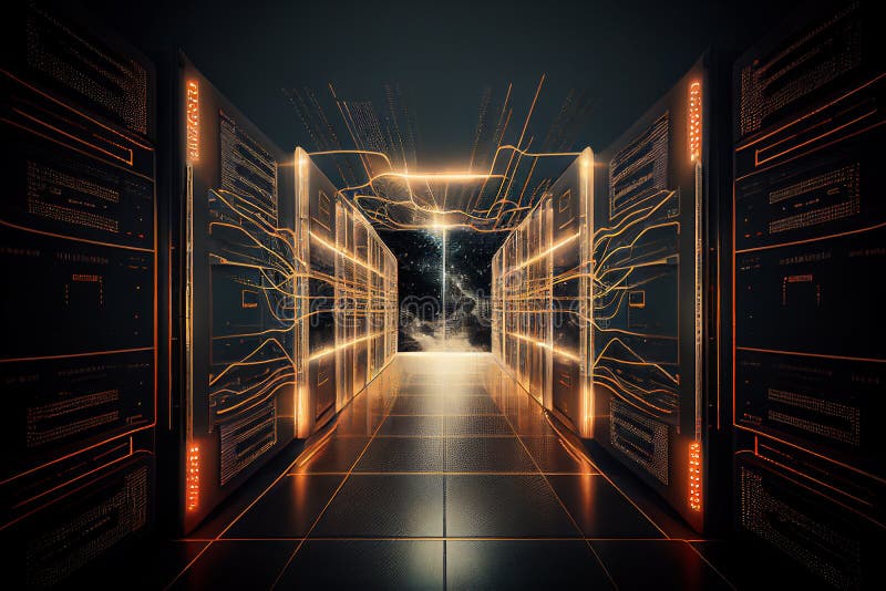 Cloud Storage Big Data Centre Stock Image - Image of service, business ...