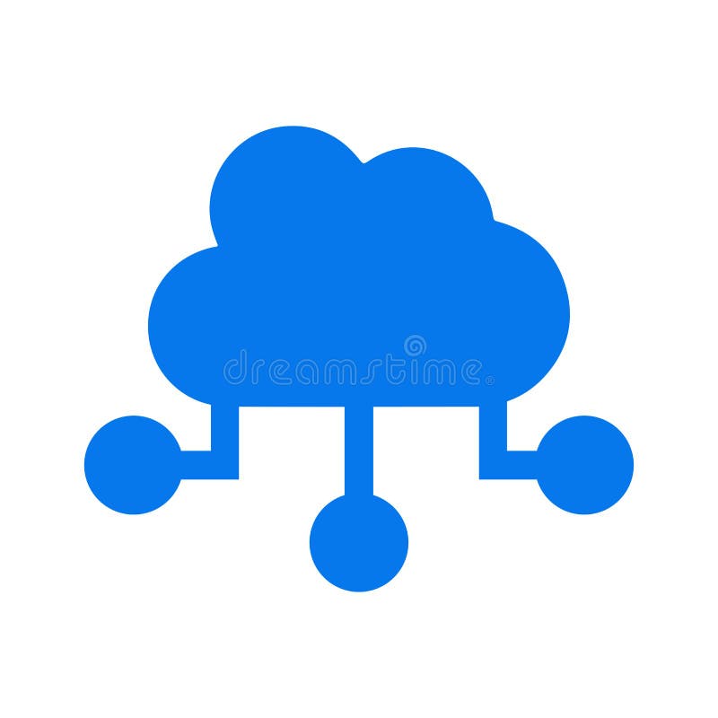 Cloud, Storage, Big Data Icon. Blue Color Design Stock Illustration ...