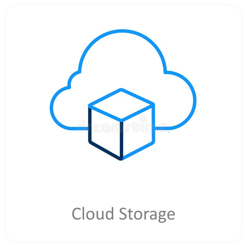 Cloud Storage and Big Data Icon Concept Stock Illustration ...