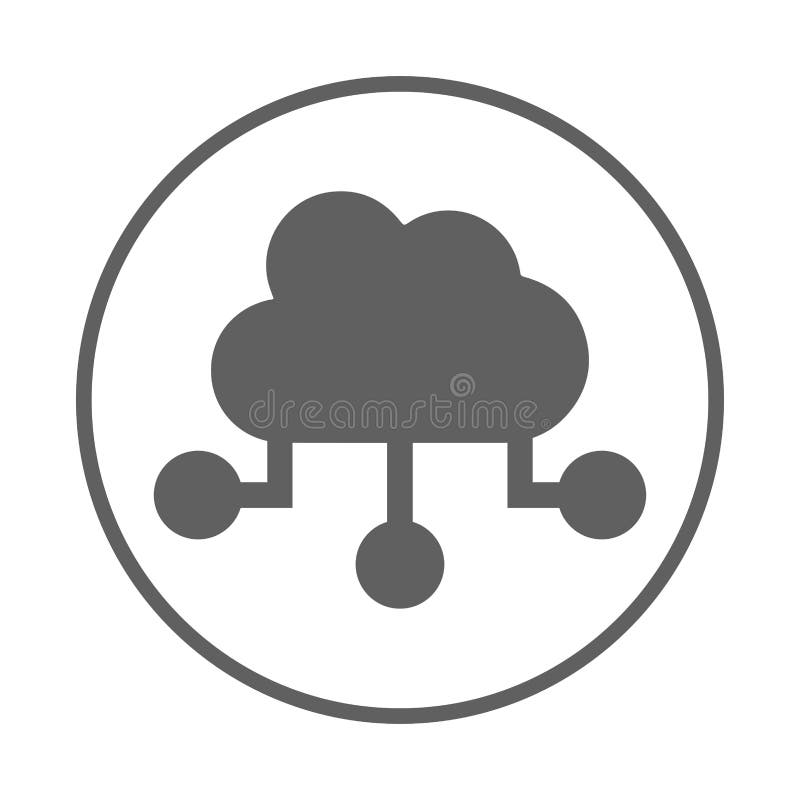 Cloud, Storage, Big Data Icon. Gray Vector Graphics Stock Illustration ...