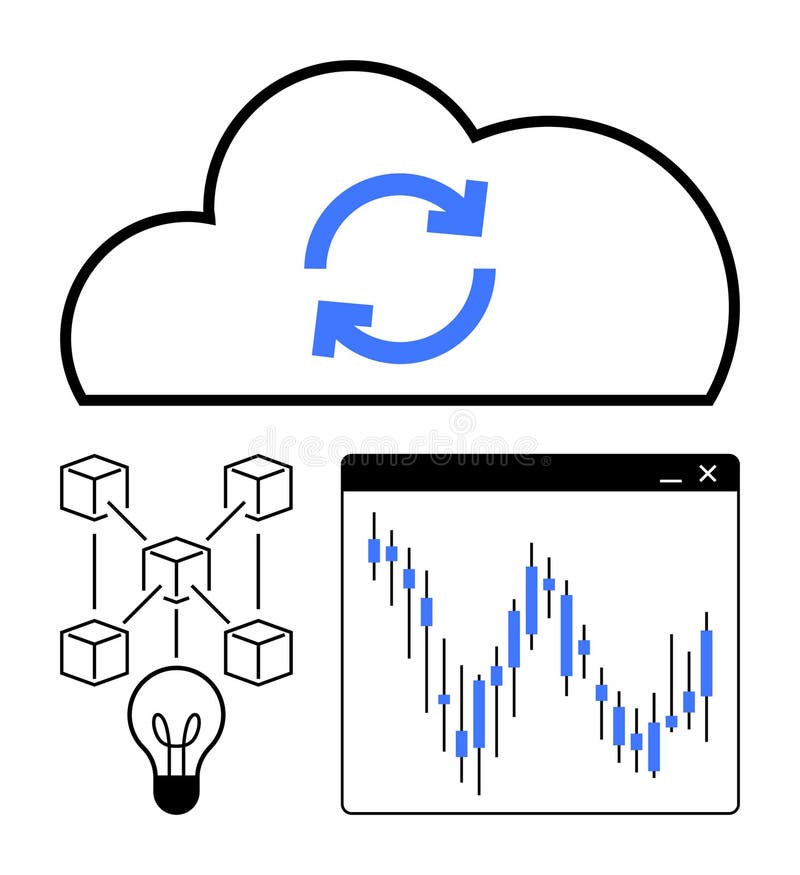 Cloud Storage, Blockchain Technology, Stock Market Chart, and Idea ...