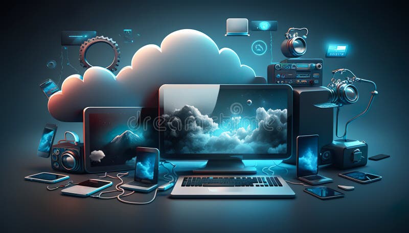 Cloud Storage Center Technology.big Data Management Concepts Stock ...