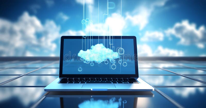 Cloud Storage Computer, Cloud Storage, Linking Computer, Data Center ...