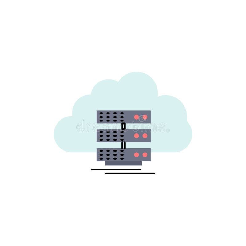 Cloud, Storage, Computing, Data, Flow Flat Color Icon Vector Stock ...
