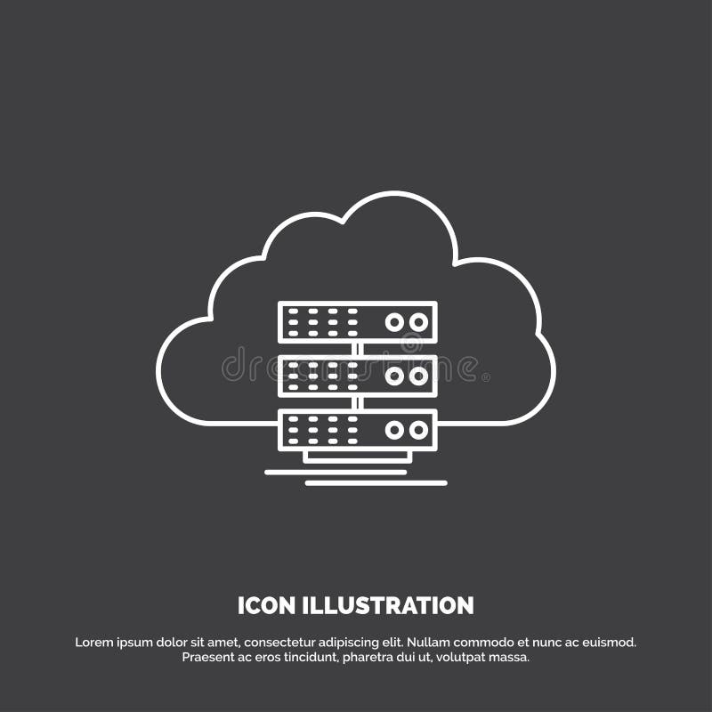 Cloud, Storage, Computing, Data, Flow Icon. Line Vector Symbol for UI and UX, Website or Mobile ...