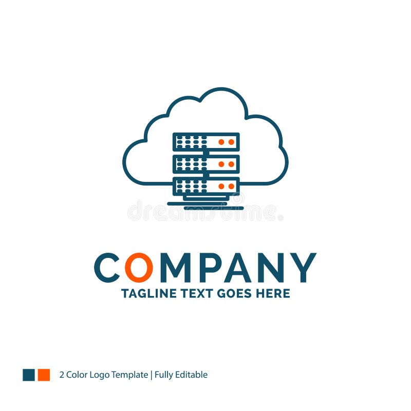 Cloud, Storage, Computing, Data, Flow Logo Design. Blue and Oran Stock ...