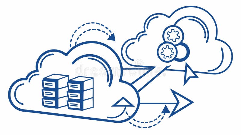 Cloud Storage Computing Data Vector Illustration Graphic, Vector Design Generative AI Stock ...