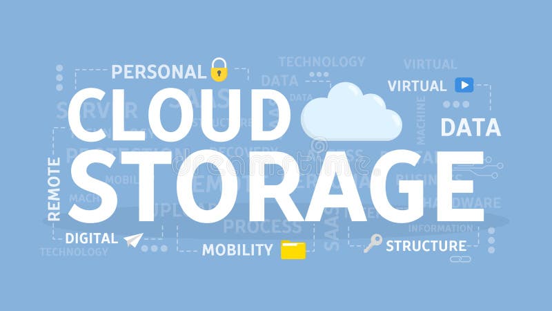 Cloud storage concept. stock vector. Illustration of location - 107859694