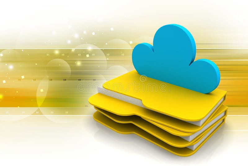 Cloud storage concept stock illustration. Illustration of folder - 51020538