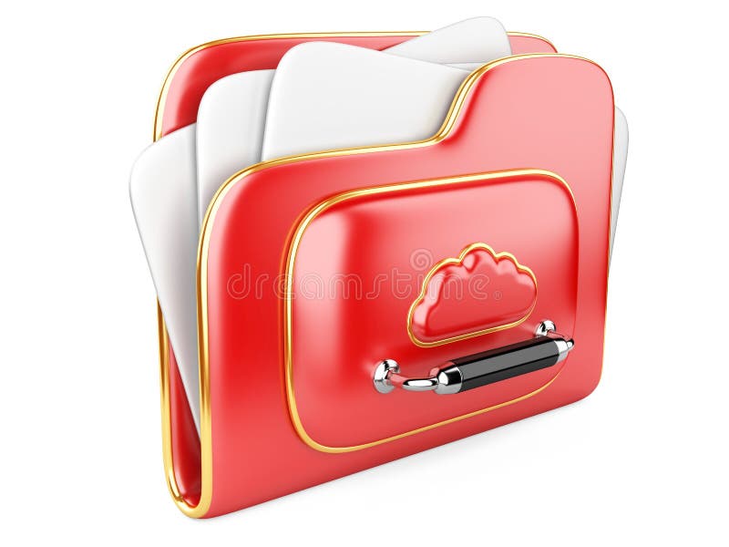 Cloud Storage Concept 3d Icon Stock Illustration Illustration Of