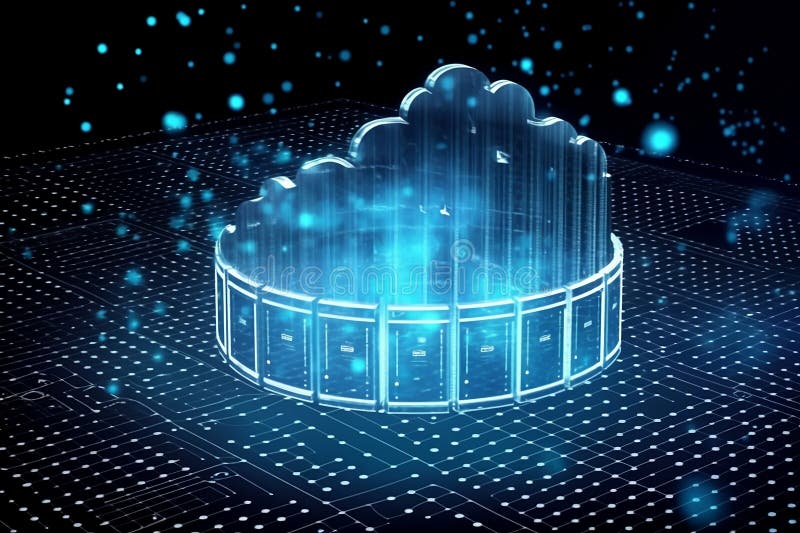 Cloud Storage Concept. Information Technology. Generative AI. Stock ...